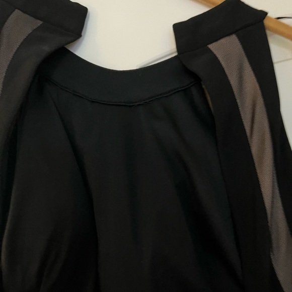 Morgan And Co Dresses Black Halter With Nude Peek A Boo Nude Lining Formal Poshmark